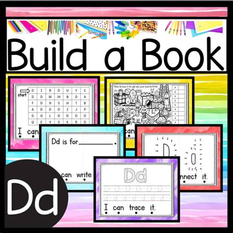 Build A Book Letter Dd Activities Alphabet Practice For Kindergarten2nd