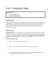 Interpreting Topographic Maps Key Concepts Practical Course Hero