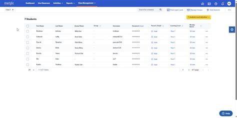 Delete A Class Matific Help