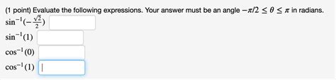 Solved Point Evaluate The Following Expressions Your Chegg