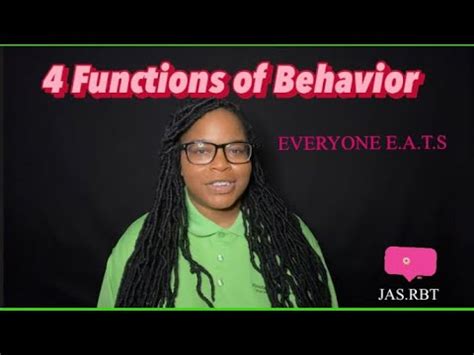 ABA FOUR FUNCTIONS OF BEHAVIOR W EXAMPLES YouTube