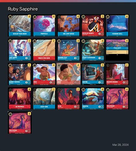 Ruby Sapphire Lorcana Deck Lorcana Gg