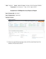 PCC Lab Assessment Pdf Name Seshank K Reg No BDS Course Principles Of Cloud
