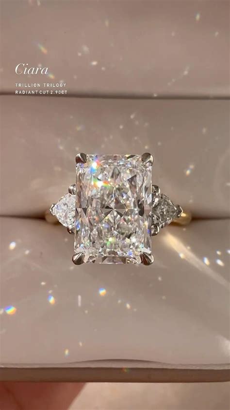 Ciara Platinum Trilogy Engagement Ring [video] [video] Big Diamond