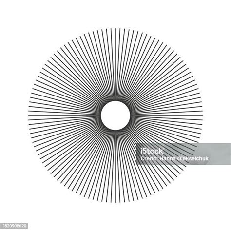 방사형 원 선 기하학적 추상 요소 스포크 방사형 줄무늬 디자인 윤곽선 요소 원형 단순 방사형 선 태양 별 광선 아이콘입니다 환상 모양입니다 벡터 그래픽 일러스트 레이