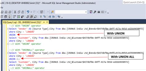 Use Of UNION And UNION ALL Operator In SQL Important