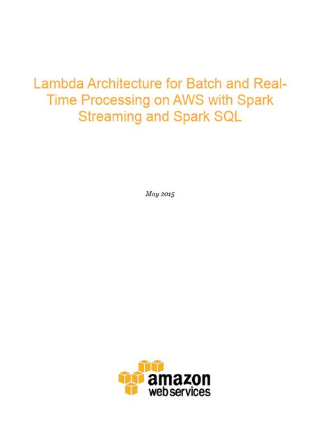 Lambda Architecure On For Batch Aws Pdf Apache Spark Apache Hadoop