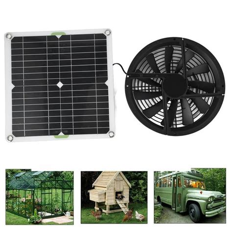 Amonsee 12v 100w Solar Powered Window Vent Cooling Fan For Greenhouse