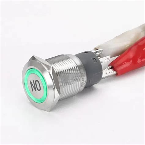 High Quality 19mm Rgb Tri Color Ring Led Illuminated Push Button Self