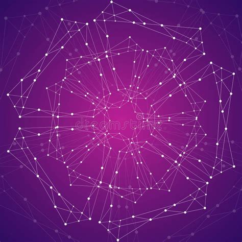 Geometric Pattern With Connected Lines And Dots Stock Vector Illustration Of Modern