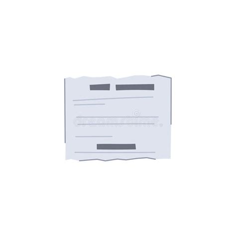 Invoice Receipt Cartoon Vector Illustration Stock Vector Illustration