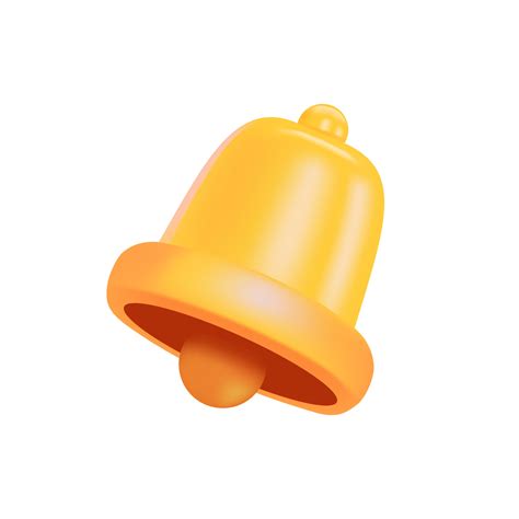 3d Notification Bell On White Background Realistic Vector Icon 12714871 Vector Art At Vecteezy