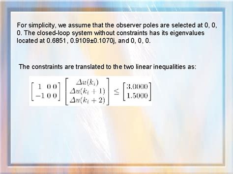 Hildreths Quadratic Programming Procedure If The Active Constraints