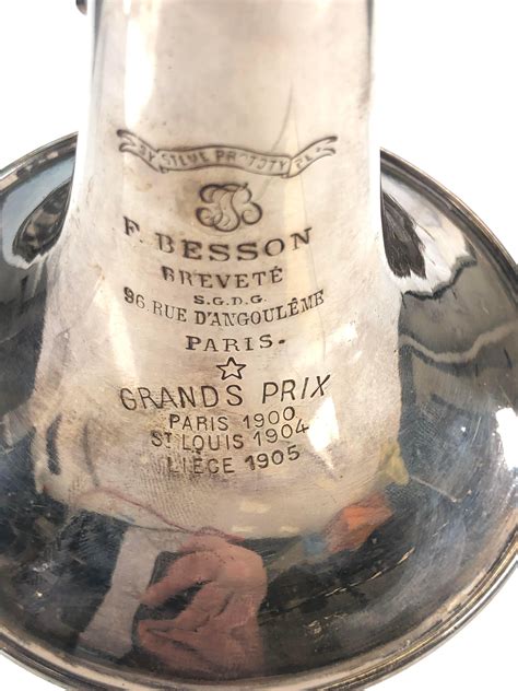 Lot Antique F Besson French Brevete Prototype Cornet