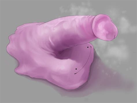 Rule 34 Commentary Request Ditto Grey Background Highres Marbleslime No Humans Penis