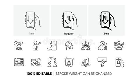 Download App Social Media And Developers Chat Line Icons For Web App