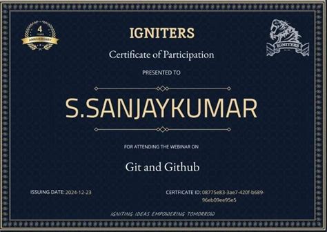 🌟 Completed Git And Github Webinar 🌟 Im Excited To Share That I Have
