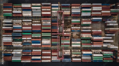 Organized Storage System With Tightly Packed Shipping Containers