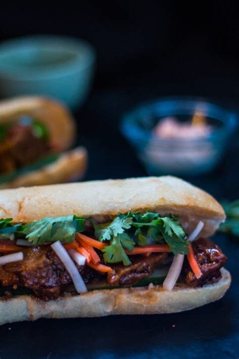 Seitan Banh Mi Sandwich The Nut Free Vegan
