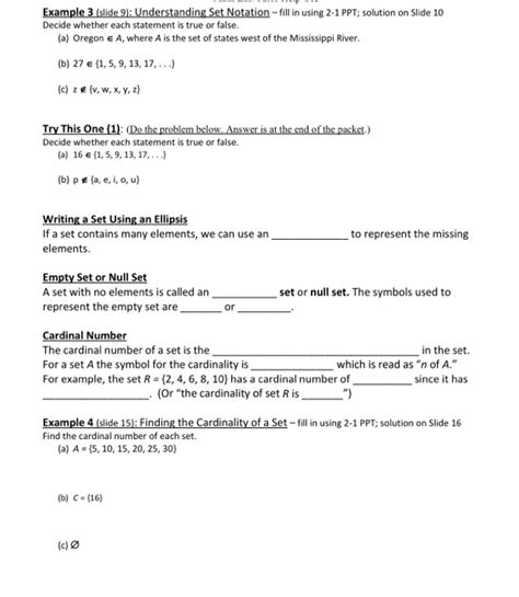Solved Example 3 (slide 9): Understanding Set Notation-fill | Chegg.com