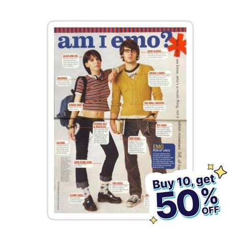 Am I Emo Y2k Poster Sticker For Sale By Worldofangst Midwest Emo