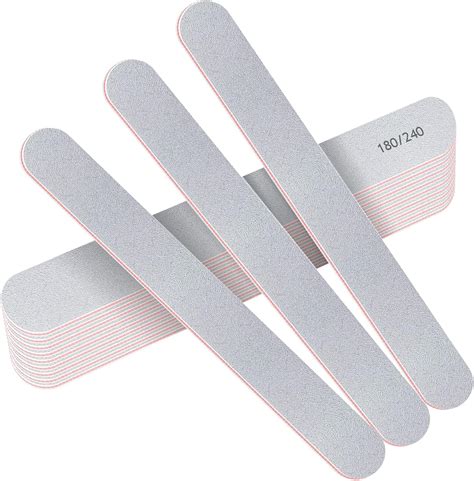 Stadux 12 Pcs Professional Nail Files Double Sided Emery Boards 180 240