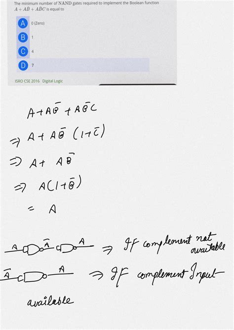 Digital Logic Isro Cse 2016 Question 7