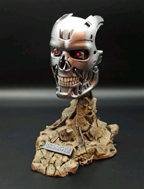 Terminator Skull Light Up T800 Endoskull 1 1 Endoskeleton Head Bust