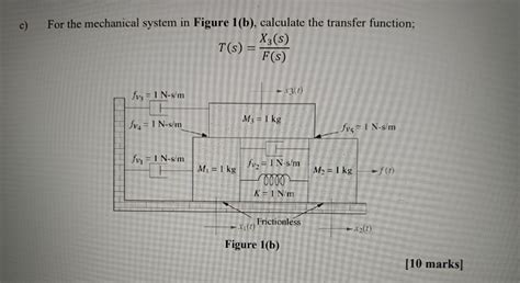 Solved C For The Mechanical System In Figure B Chegg