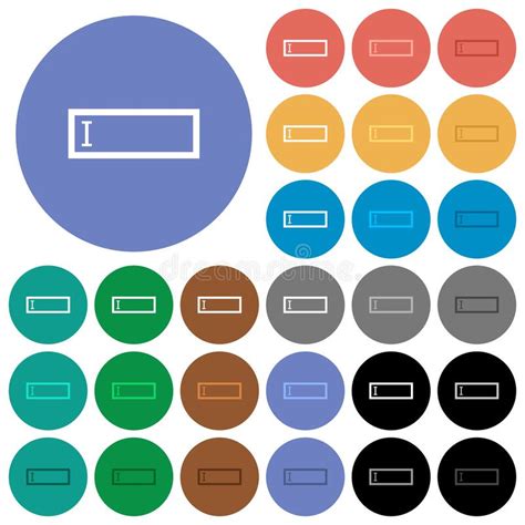Editbox With Editing Cursor Round Flat Multi Colored Icons Stock Vector Illustration Of