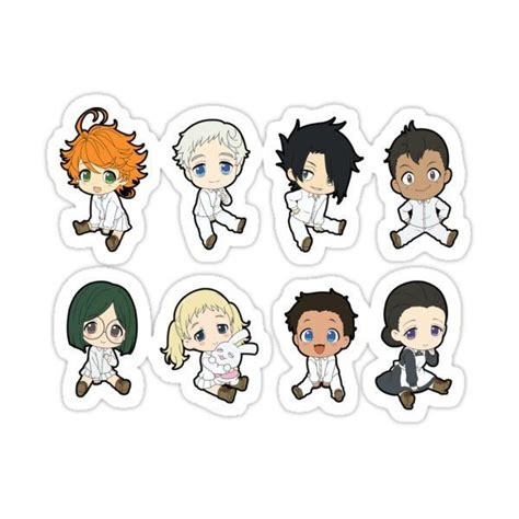 Promised Neverland Cute Laptop Stickers Anime Stickers Neverland