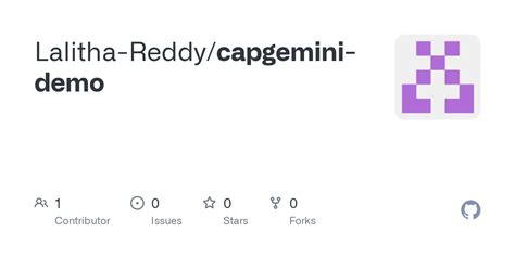 Github Lalitha Reddy Capgemini Demo