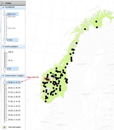 comparing snow depth observations with the gridded model output as