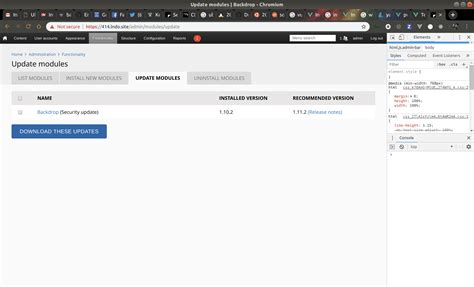 allow core self updates in the ui · issue 3271 · backdrop backdrop issues · github