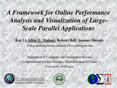 Ppt A Framework For Online Performance Analysis And Visualization Of