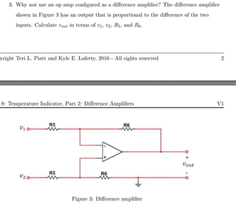 Solved Why Not Use An Op Configured As A Difference Chegg Com