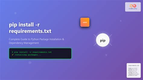 How To Install Packages From Requirements Txt Using Pip Complete Guide With Examples Codelucky