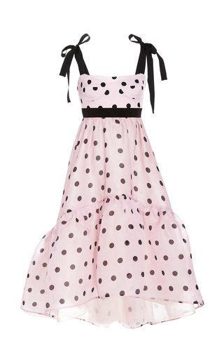 Polka Dot Ribbon Sleeve Midi Dress By Silvia Tcherassi Exclusive