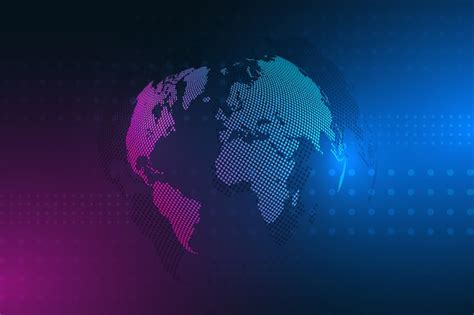 Premium Vector Global Network Connection Business Concept And Internet Technology Illustration