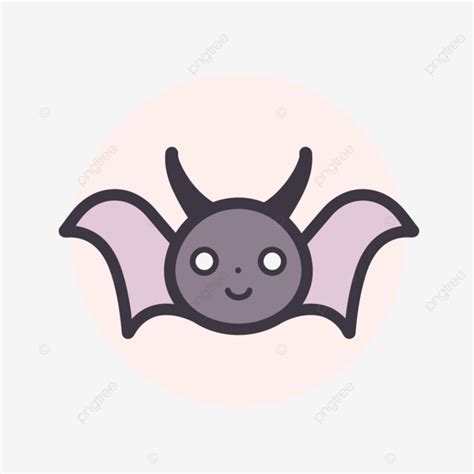 Cute Bat Icon Vector Illustration A Lineal Icon Depicting Black Bat On