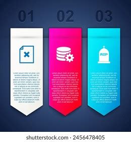 Set Delete File Document Setting Database Stock Vector Royalty Free Shutterstock