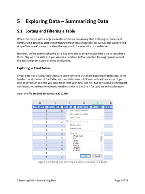 5 Summarizing Data Pdf Histogram Microsoft Excel