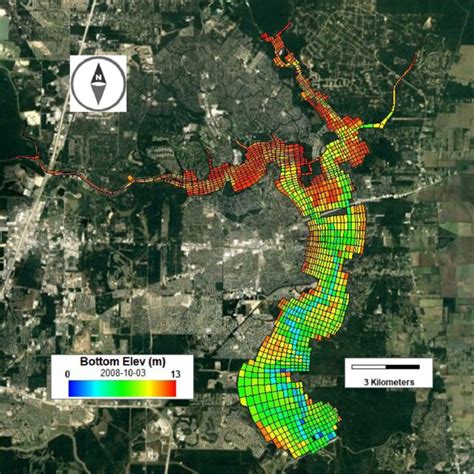 Model Domain For The Lake Houston Efdc Model Showing The Download
