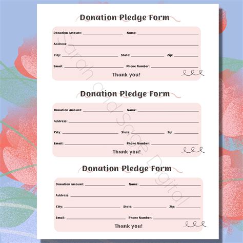 Church Pledge Sheets Printable