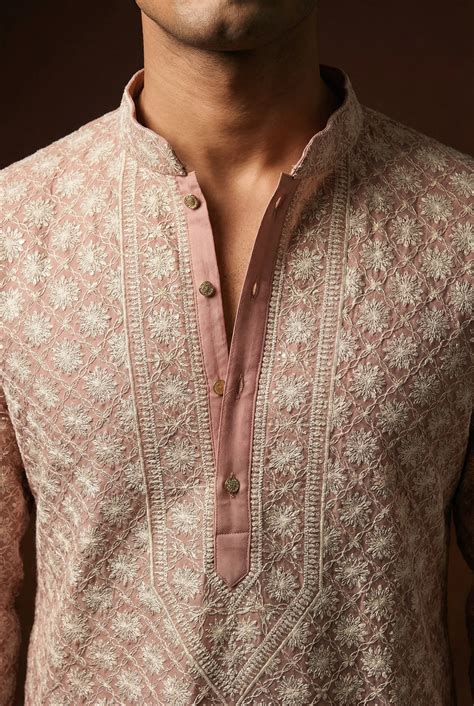 Floral Jaal Embroidered Kurta Set Arvindbhai Khatri Sons