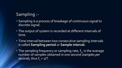 Sampling And Reconstruction Of Discrete Time Signal Ppt