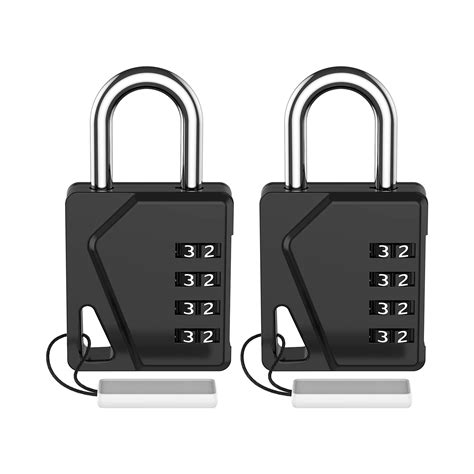 Oria 조합 자물쇠 암호 잠금 4 자리 숫자 코드 자물쇠 체육관 디지털 사물함 가방 서랍용 안전 자물쇠 2 개입