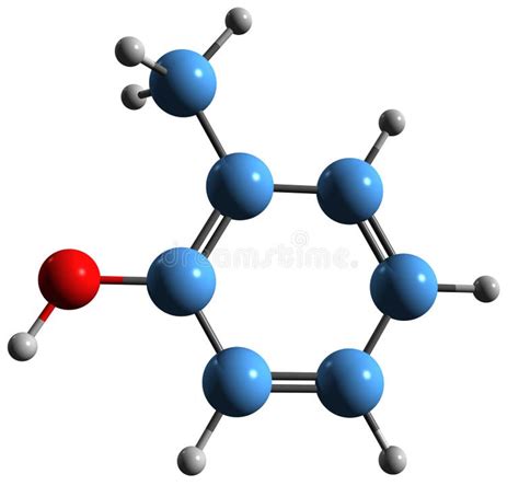 3d Image Of Cresol Skeletal Formula Stock Illustration Illustration