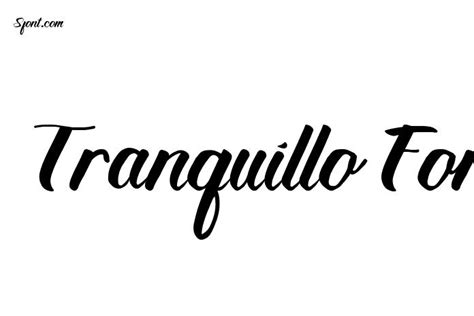 Tranquillo Font Free Font Download