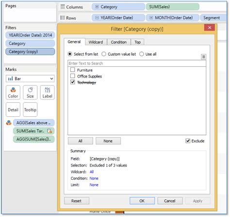 Tableau Workaround Part Exclude Values From Filter Credera